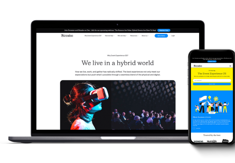 Transiris | Case Studies | Bizzabo - Web Redesign and Asset Creation